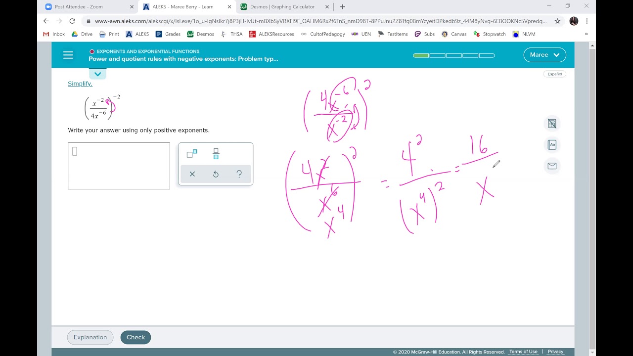 Power and quotient rules with negative exponents: Problem type 1 - YouTube