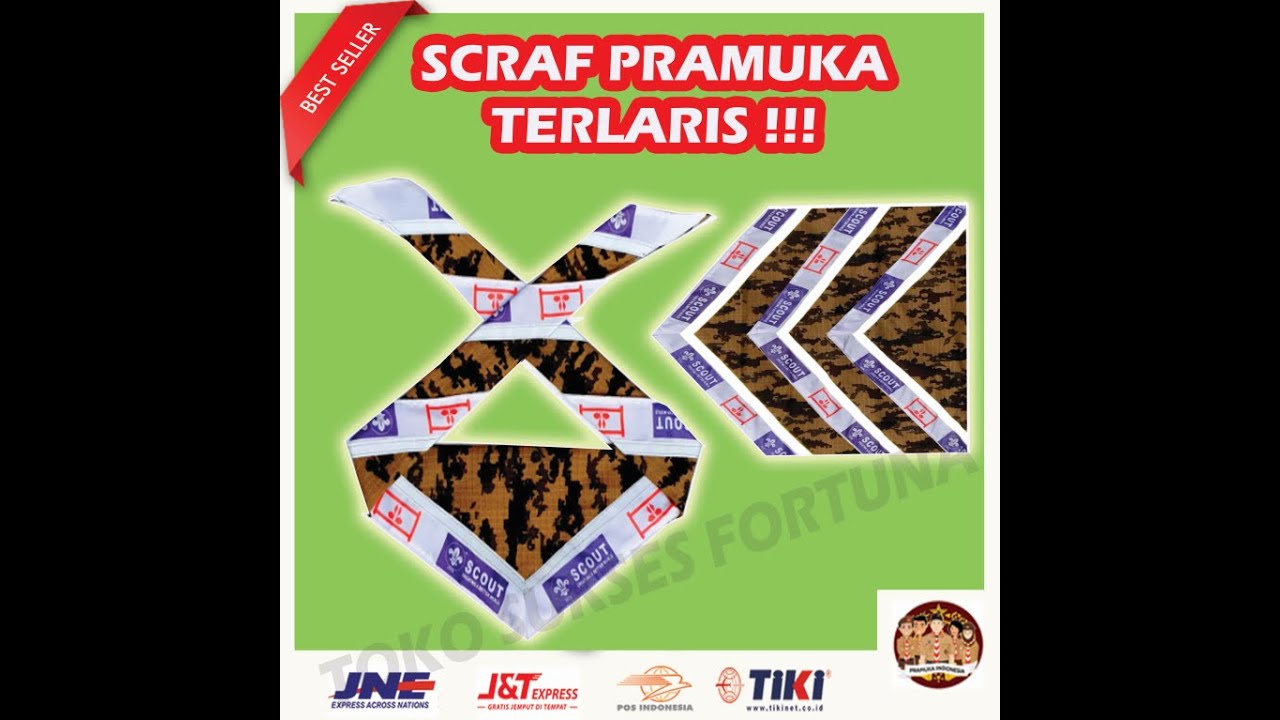 scraf pramuka cara pembuatan scraf pramuka 087738772625 - YouTube