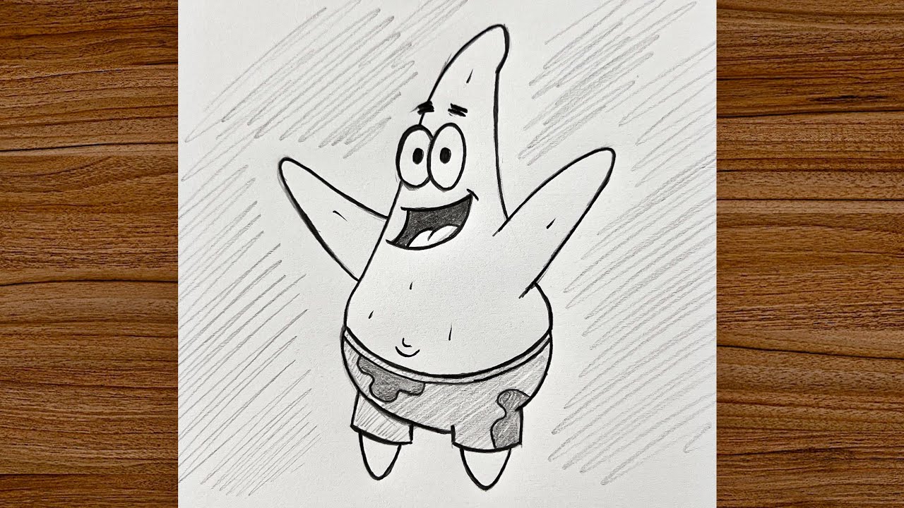 How To Draw Patrick Star Step by Step Great for Beginners ! - SpongeBob ...