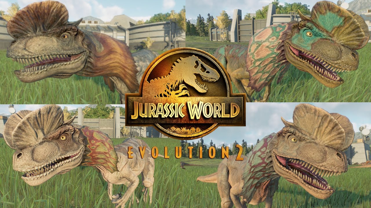 All 13 Dilophosaurus Skins (dominion Skin) - Jurassic world evolution 2 ...