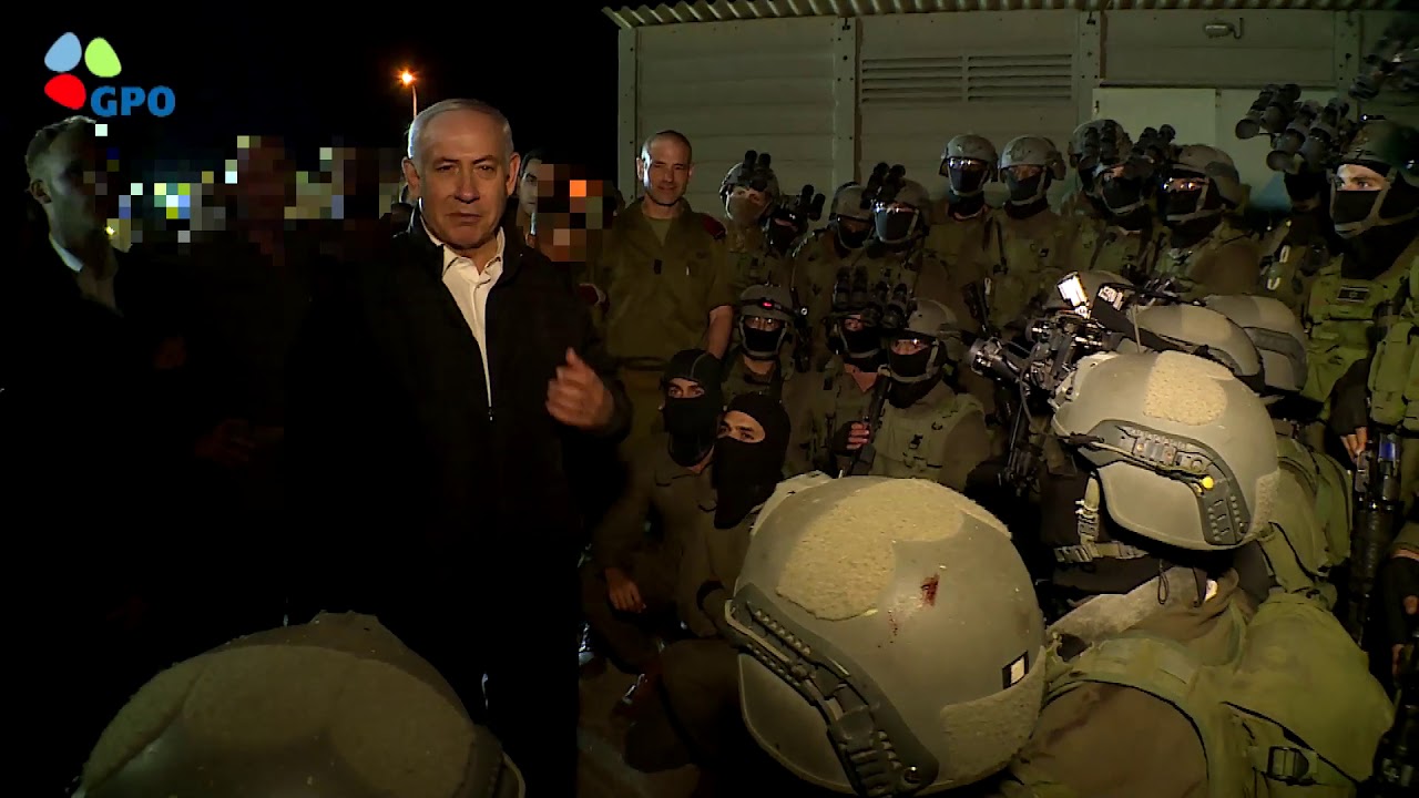 PM and DM Netanyahu Visits IDF Commando Brigade Exercise - YouTube