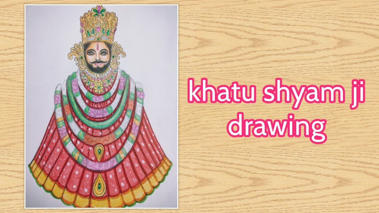 Easy khatu shyam ji drawing || Pencil colour tutorial || How to draw ...