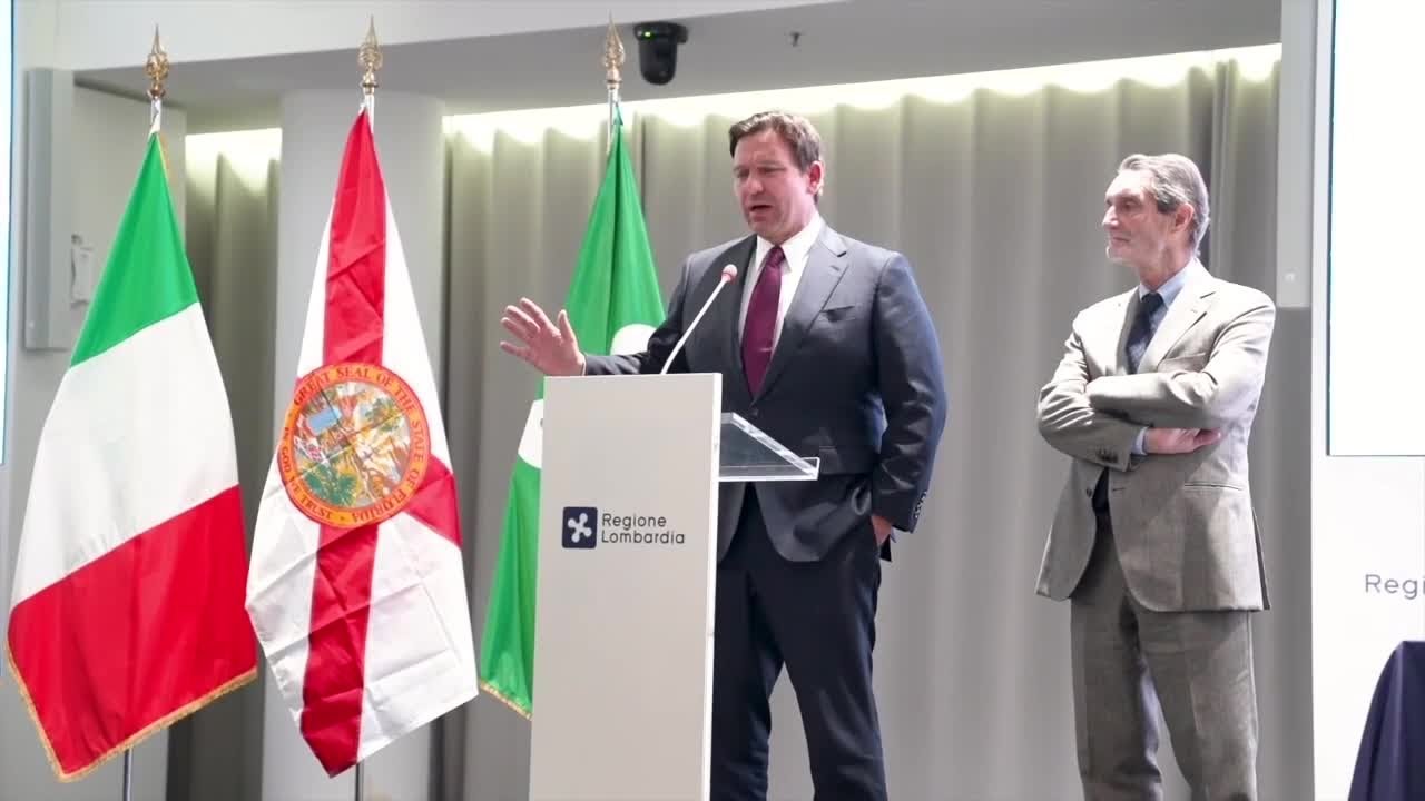 Gov. Ron DeSantis wraps five-day trade mission in Italy - YouTube