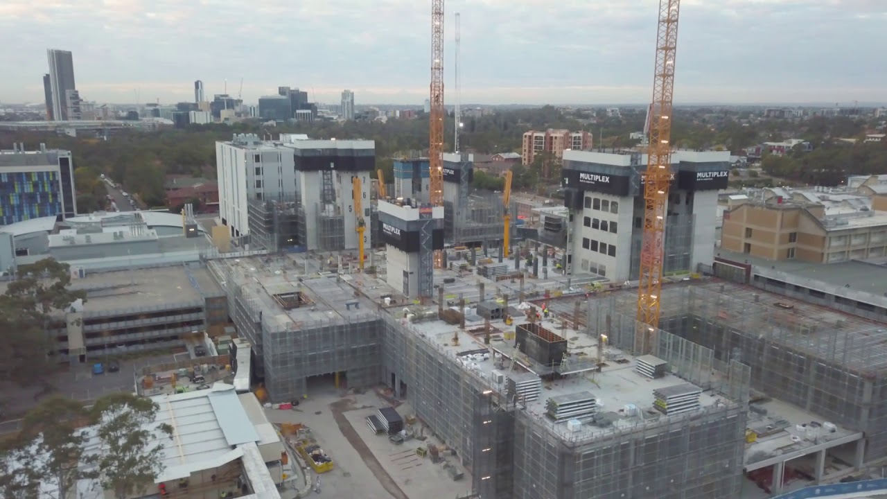 Westmead Redevelopment drone footage Aug 2018 - YouTube