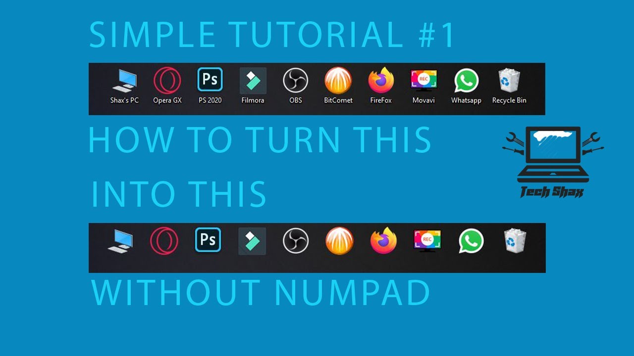 How to Remove Text Below Desktop Icons on Laptops Without a Numpad (no ...