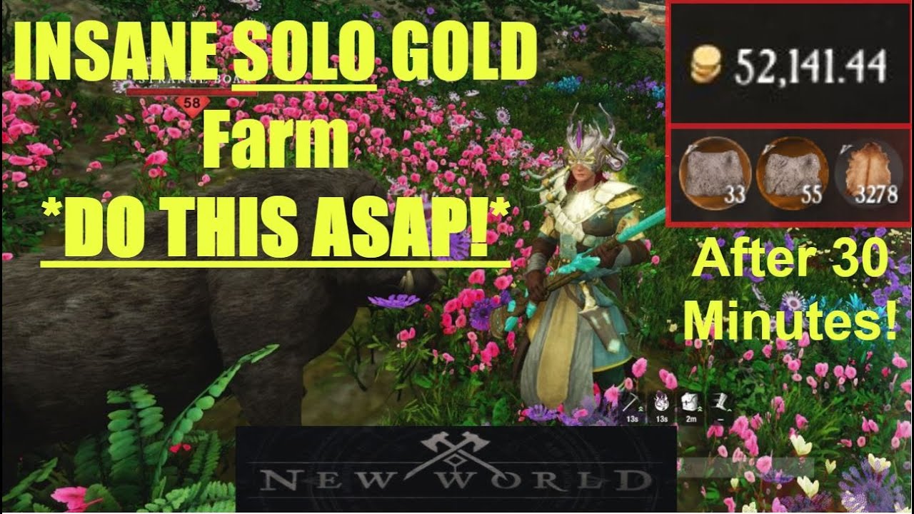 (CASE STUDY ON HOW TO GO VIRAL) *Best* New World SOLO Gold Farm ...