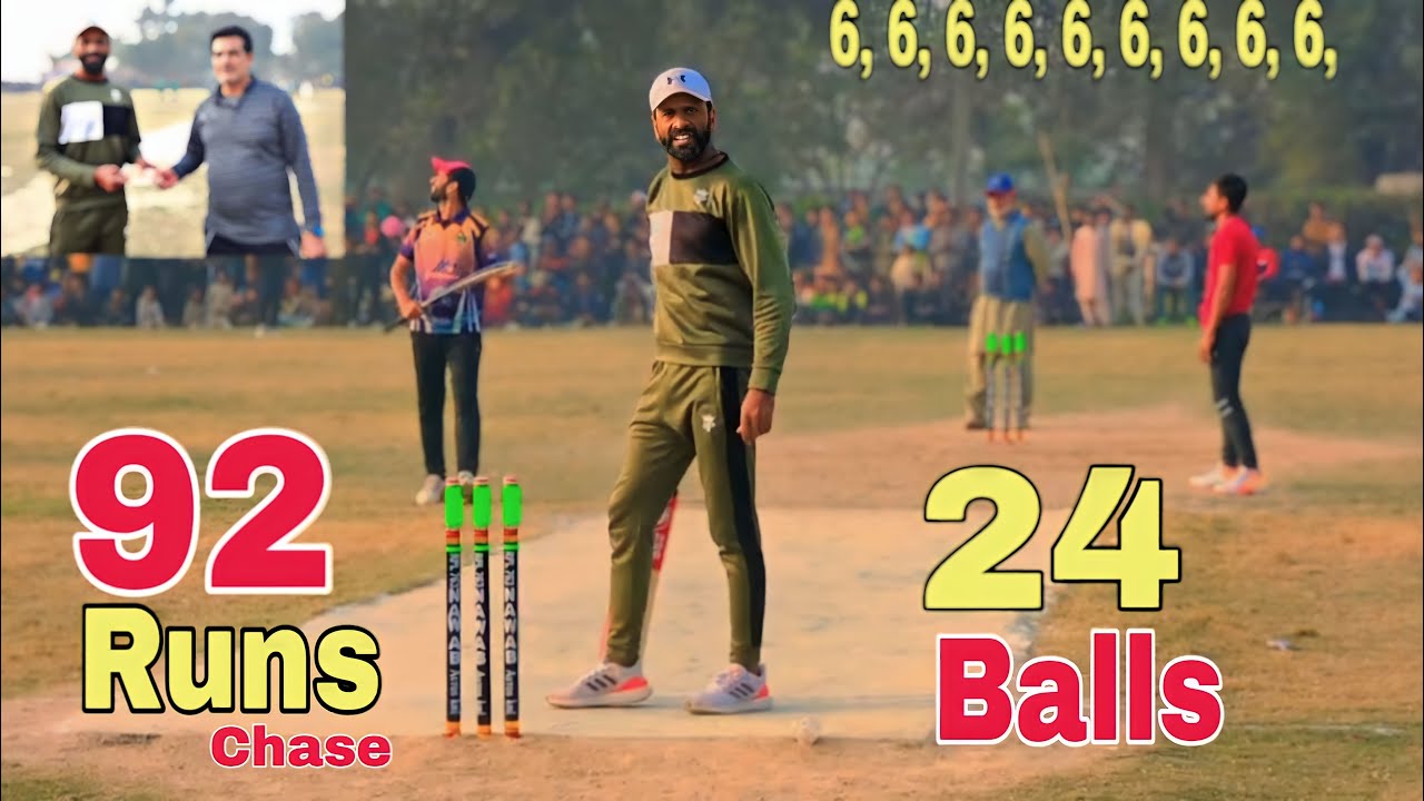 92 Runs Need in 24 Balls, Hafiz Pola Unbelievable Batting in Peer Mahal | Pola Best Batting 10 ...