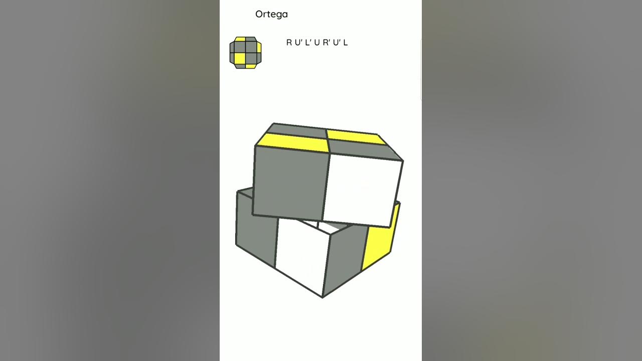 Ortega 1st OLL 2x2 #cubealgorithms Animated tutorial - YouTube