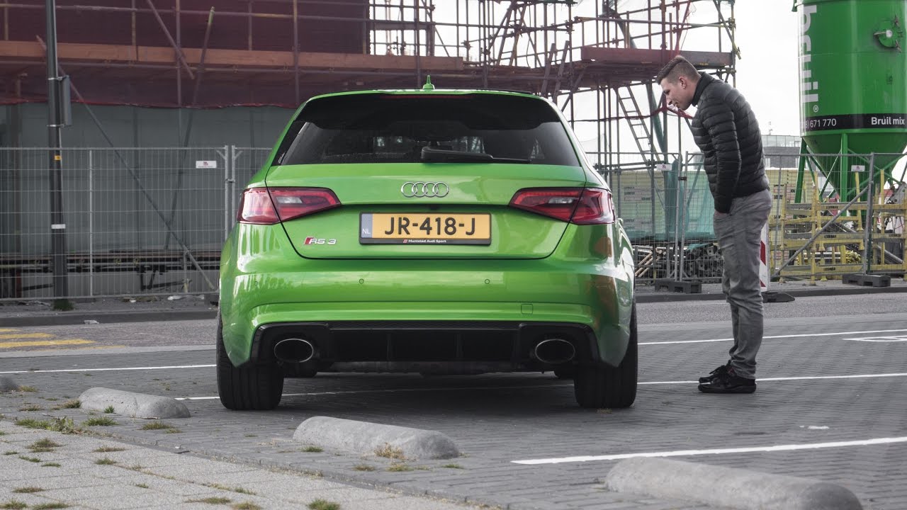 Java Green Audi RS3 8V - Accelerating & LOUD Exhaust SOUNDS (Revving) l ...