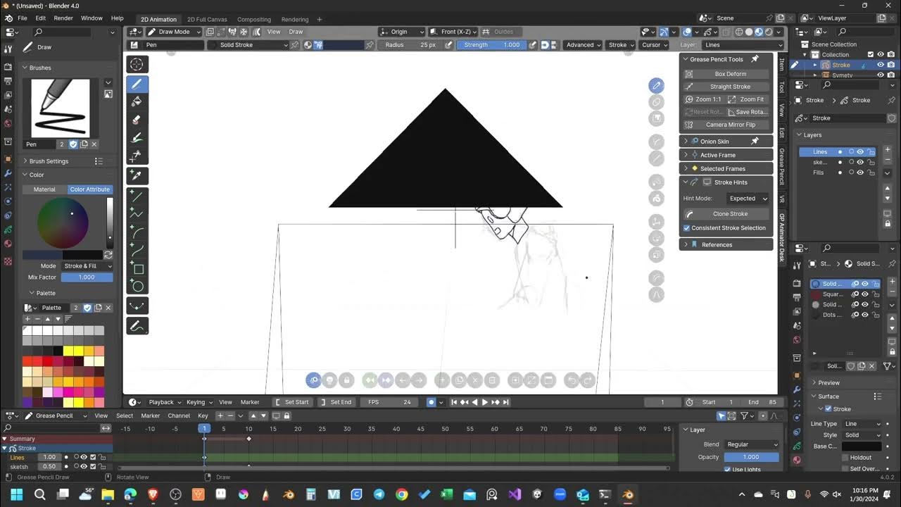 Using Blender for basic 2D animation - YouTube