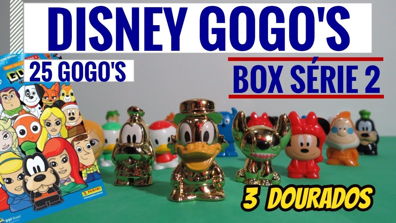 Abrindo BOX DISNEY GOGOS Serie 2 - 3 GOGO'S DOURADOS - 25 Gogos e 100 ...