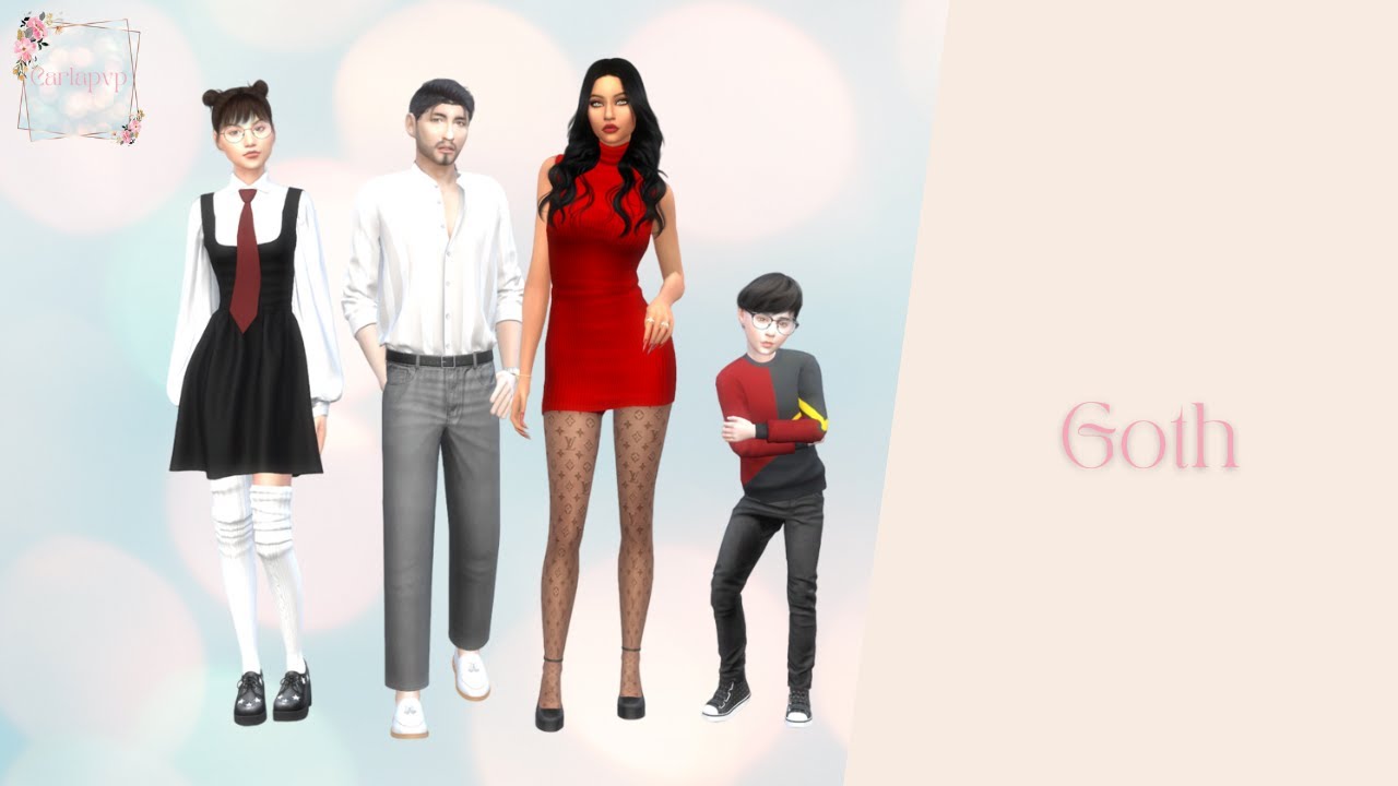 Goth Household Makeover [CAS] THE SIMS 4 - YouTube