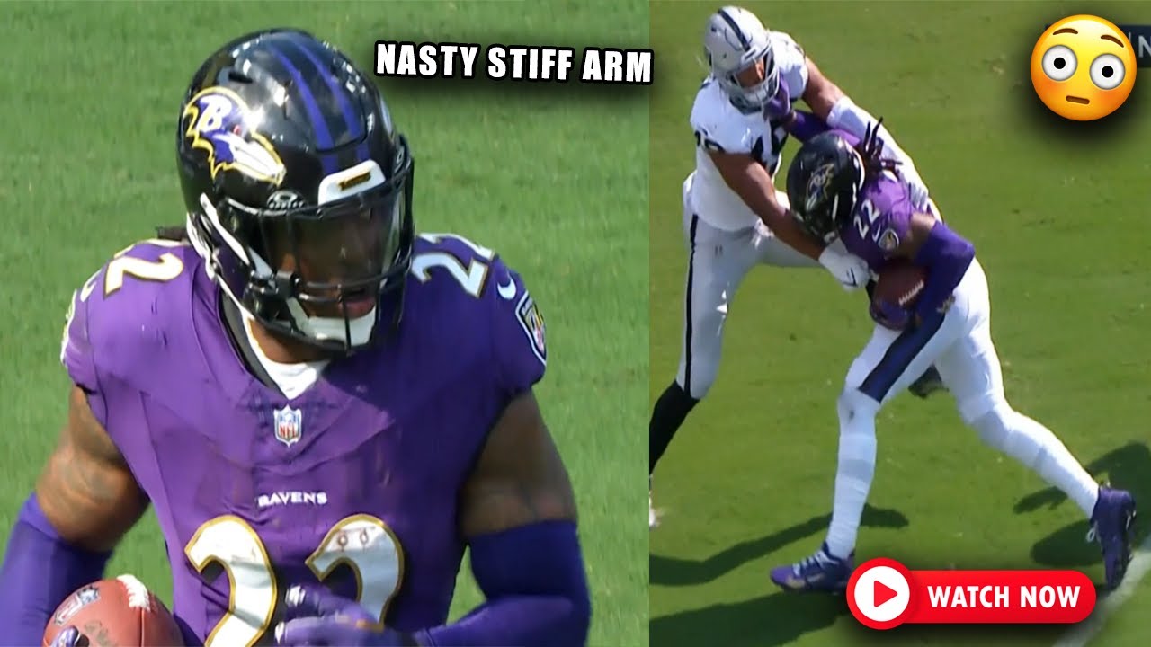 Derrick Henry BROKE OUT 'NASTY' STIFF ARM 😳 Ravens vs Raiders 2024 ...