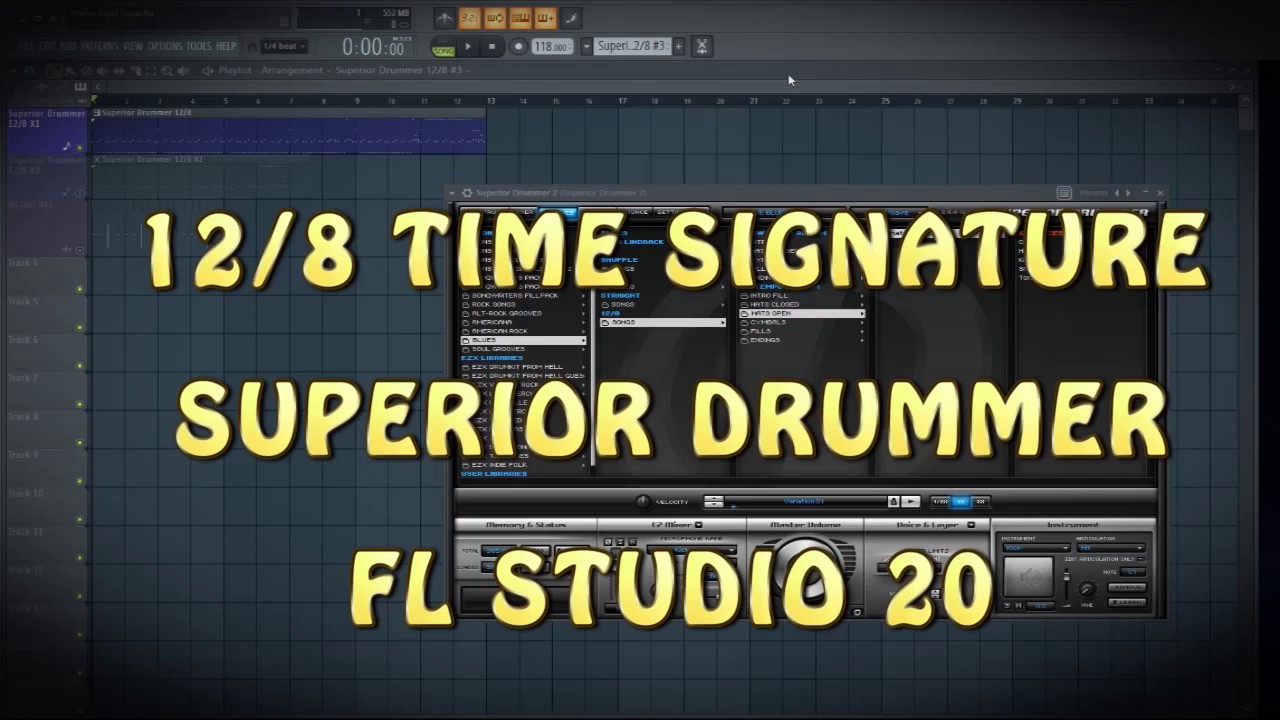 12/8 Time Signatures + Superior Drummer + FL Studio 20 - YouTube