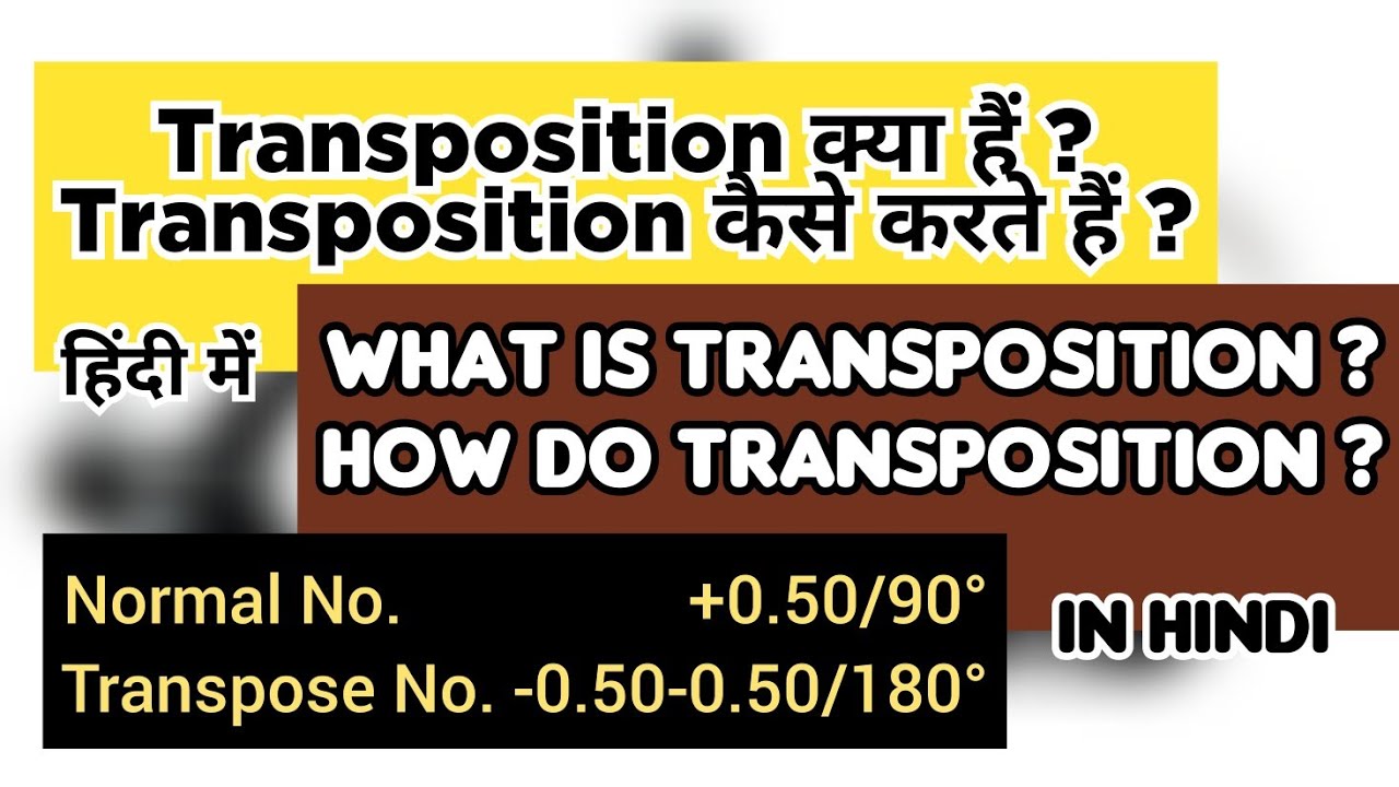 Transposition of lenses | what is transposition of lense ...