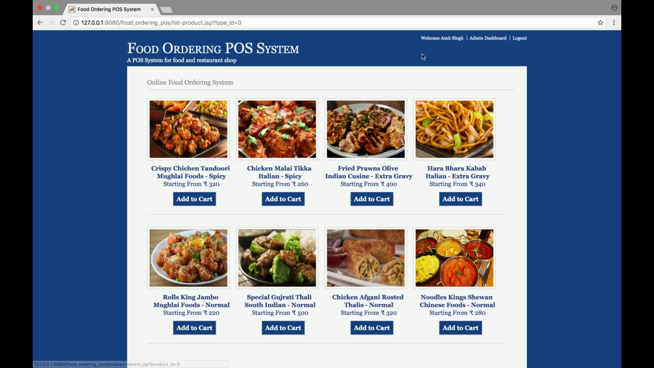 Food Ordering POS System - YouTube
