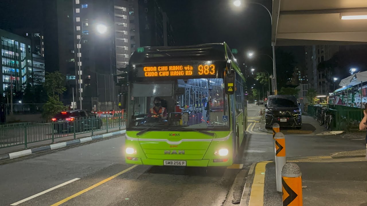 SMRT Buses MAN NL323F A22 (Batch 1) SMB256P on Service 983 - YouTube