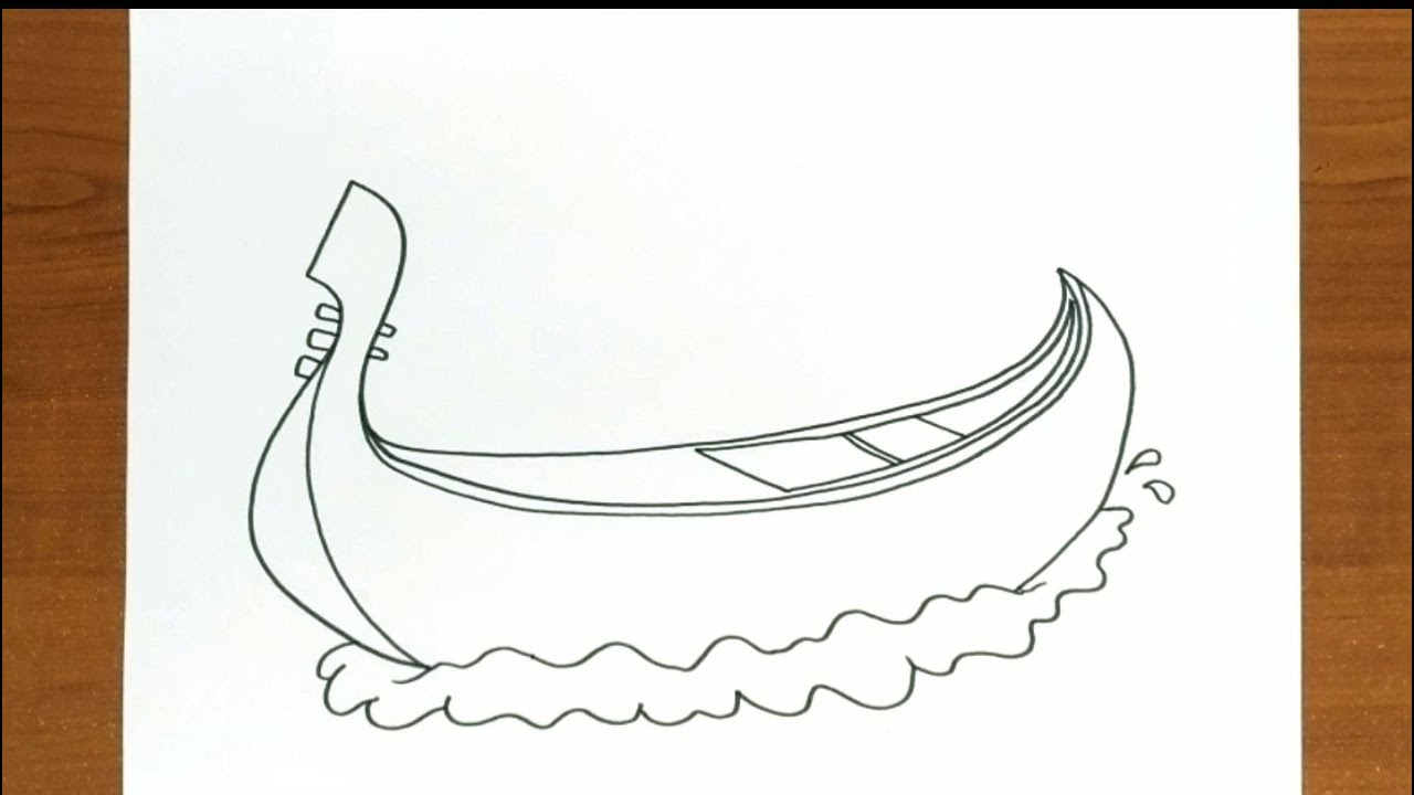 How to Draw GONDOLA BOAT - YouTube