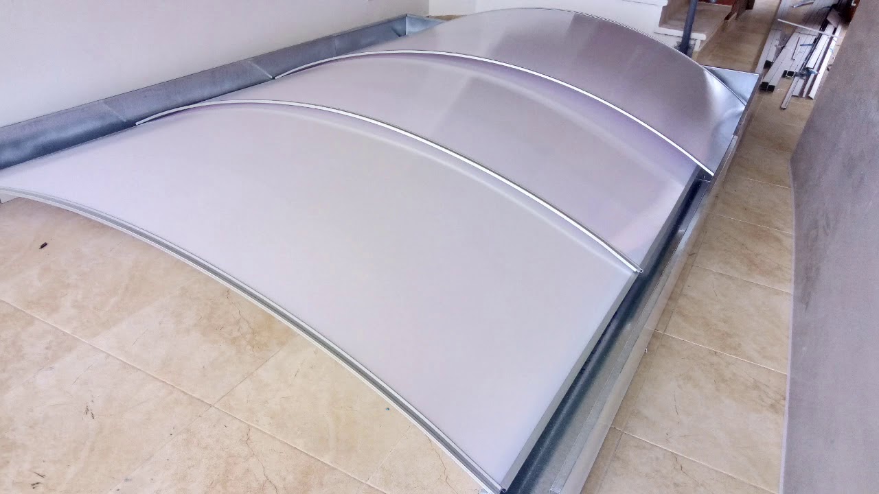 Fabricación de techo domo de policarbonato - YouTube