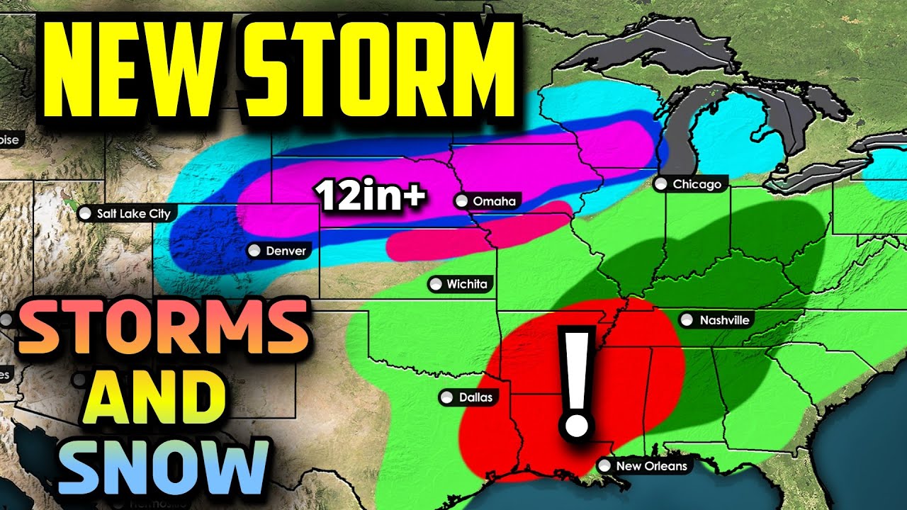 NEW Storm Bringing Snow & Severe Weather This Week - YouTube