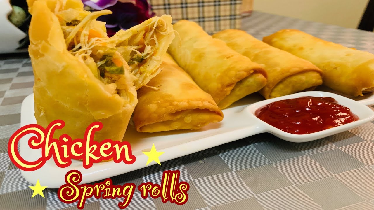 Chicken Spring rolls with homemade spring roll sheets | Make and Freeze ...