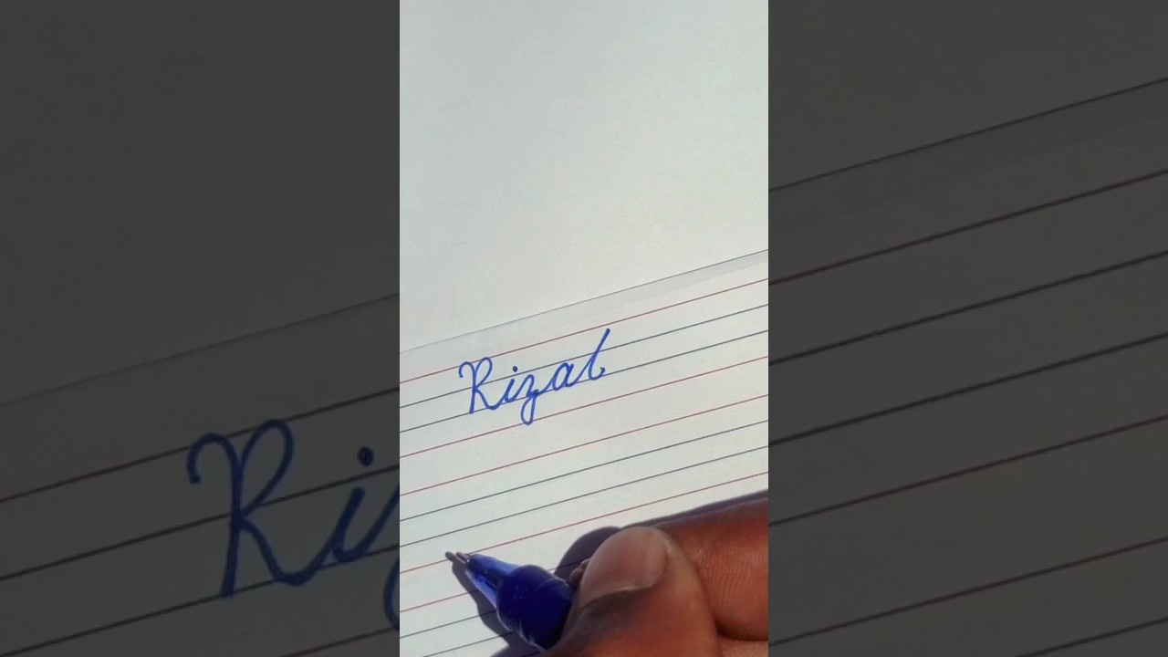 how to write Rizal in cursive #viral #youtubeshorts #handwriting - YouTube