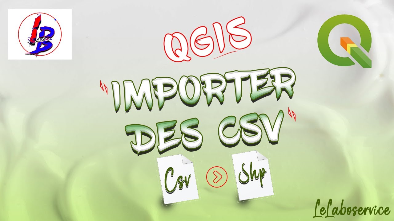Qgis comment Importer des Csv et les convertir en Shp - YouTube