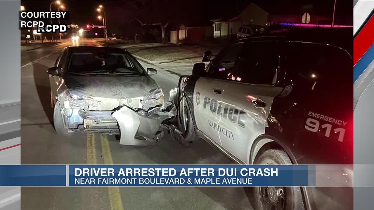 Driver arrested after hitting RCPD car - YouTube