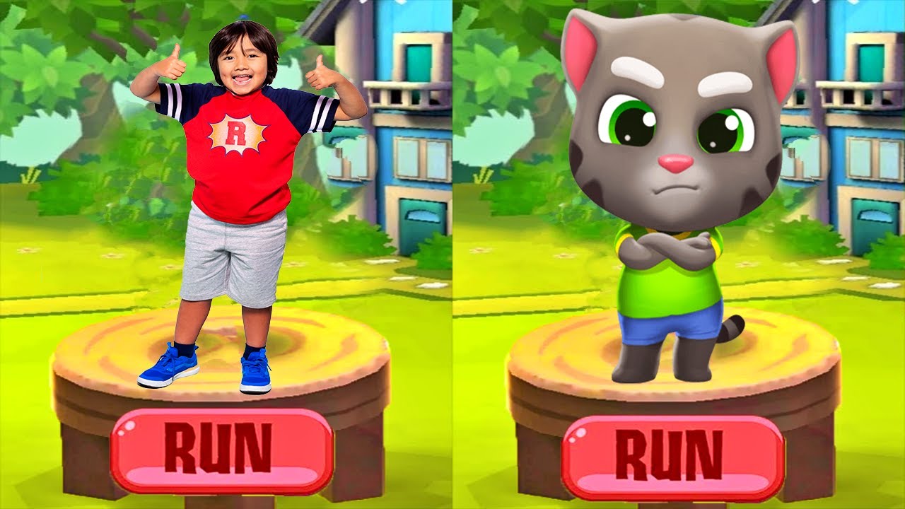 Tag with Ryan - Island Adventures Update vs Talking Tom Gold Run - Run ...