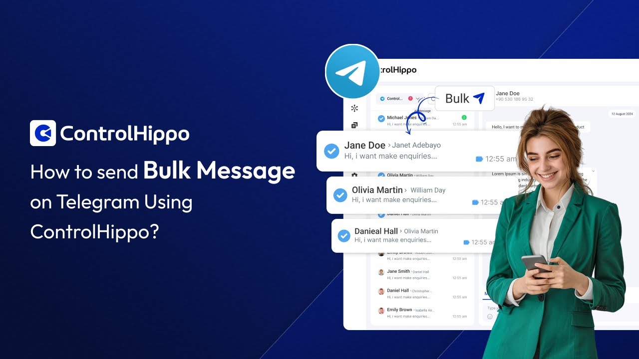 How to send bulk messages on Telegram using ControlHippo? - YouTube