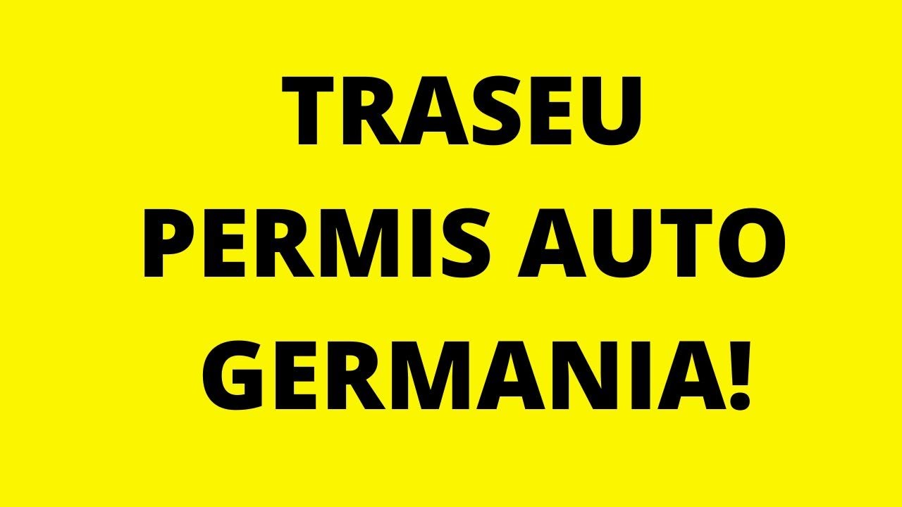 Ora de condus pericol examen traseu permis auto Germania - YouTube