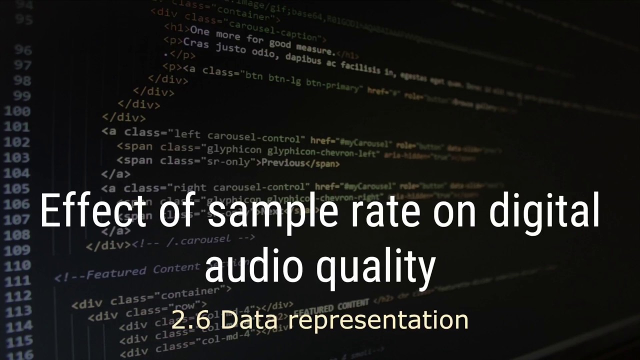 Effect of sample rate on digital audio quality (GCSE / A Level Computer ...
