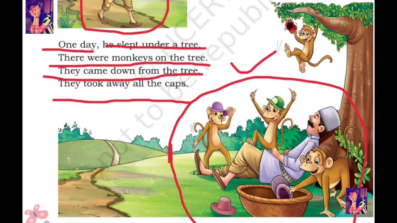 Class1 || Chapter - The cap seller and the monkeys with explanation ...