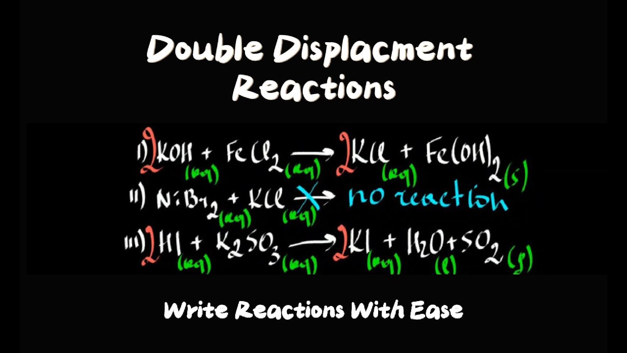Double Displacement Reaction + Excercise - YouTube