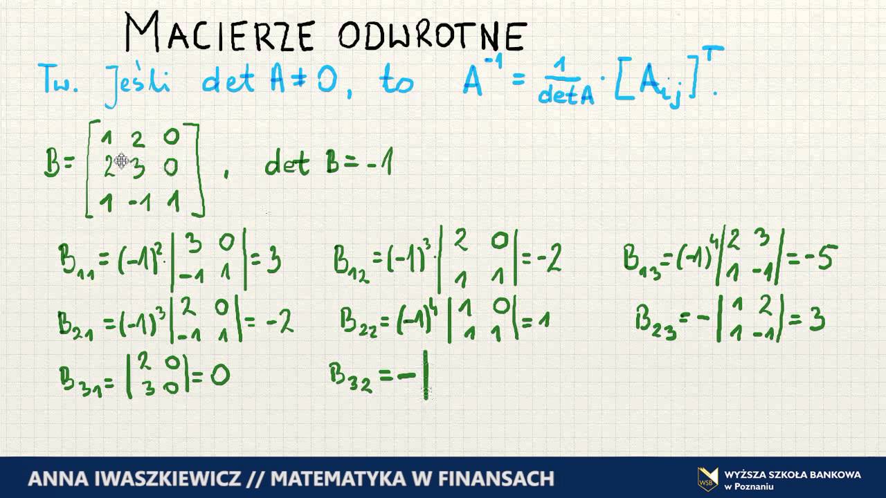 MWF Macierze Odwrotne Cz.2 - YouTube