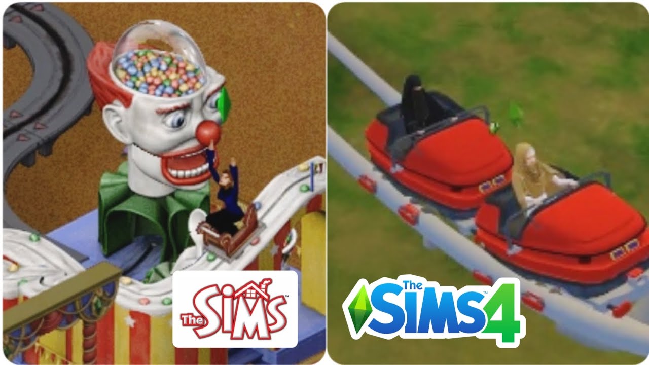 The sims 4 vs the sims 1 - Roller Coaster - YouTube
