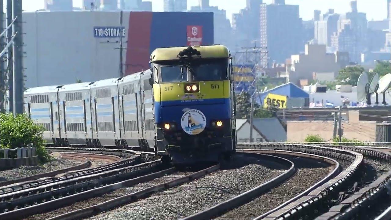 LIRR Cannonball w/ DM30AC's #517 and #514 at Woodside, NY (5/26/24) - YouTube