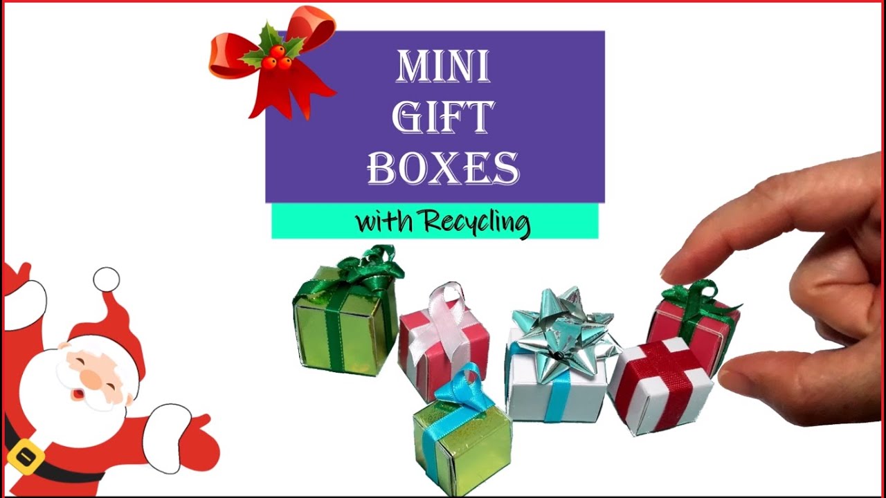 How to make MINI GIFT BOXES for Christmas decoration DIY - YouTube