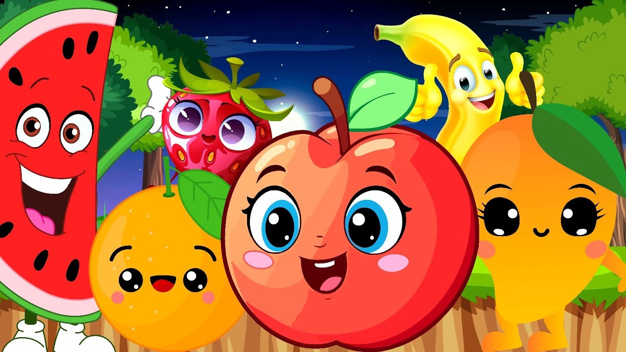 🍏Five Little Fruits song | 5 Little Fruits |🍌Fruits Songs | 🍎 Fruits ...