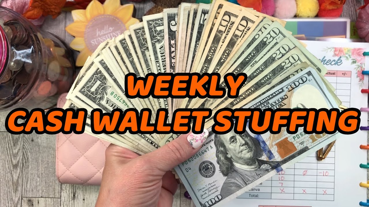 WEEKLY CASH WALLET STUFFING Savings Challenges🔥HEAT🔥Book to stuff my ...