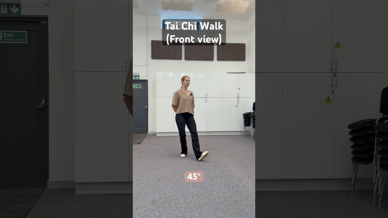Tai Chi Walk Tutorial (front view): step by step for beginners - YouTube