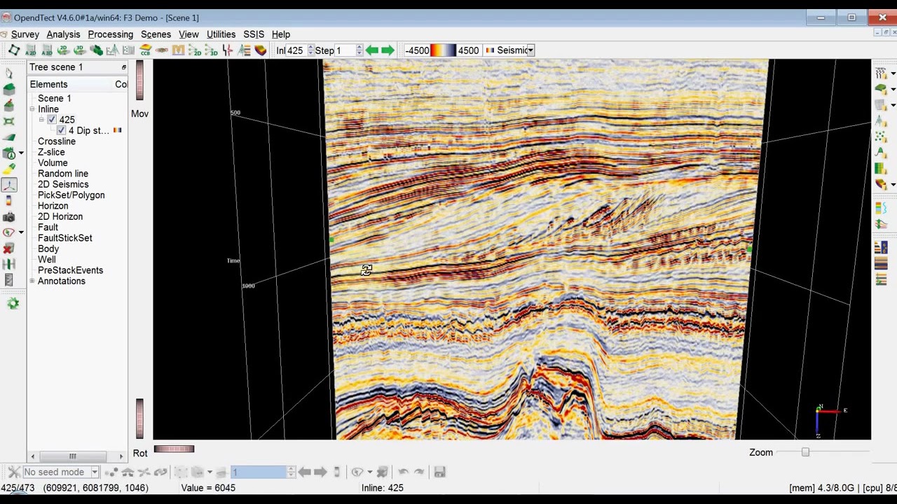 Change Z-scale of a 3D Scene in OpendTect - YouTube