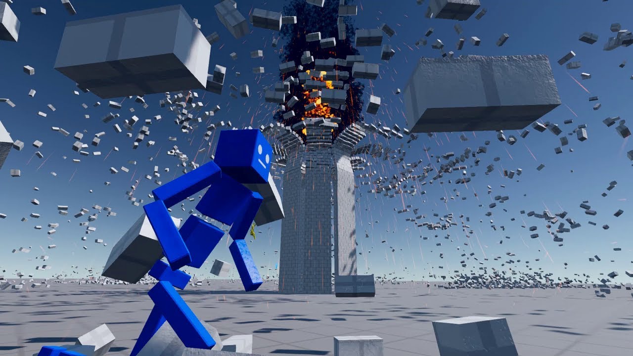 Let's build a tower. And let's break it. | Fun with Ragdolls The Game ...