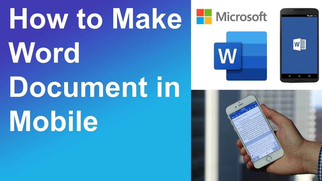 How to Make Word Document in Mobile - YouTube