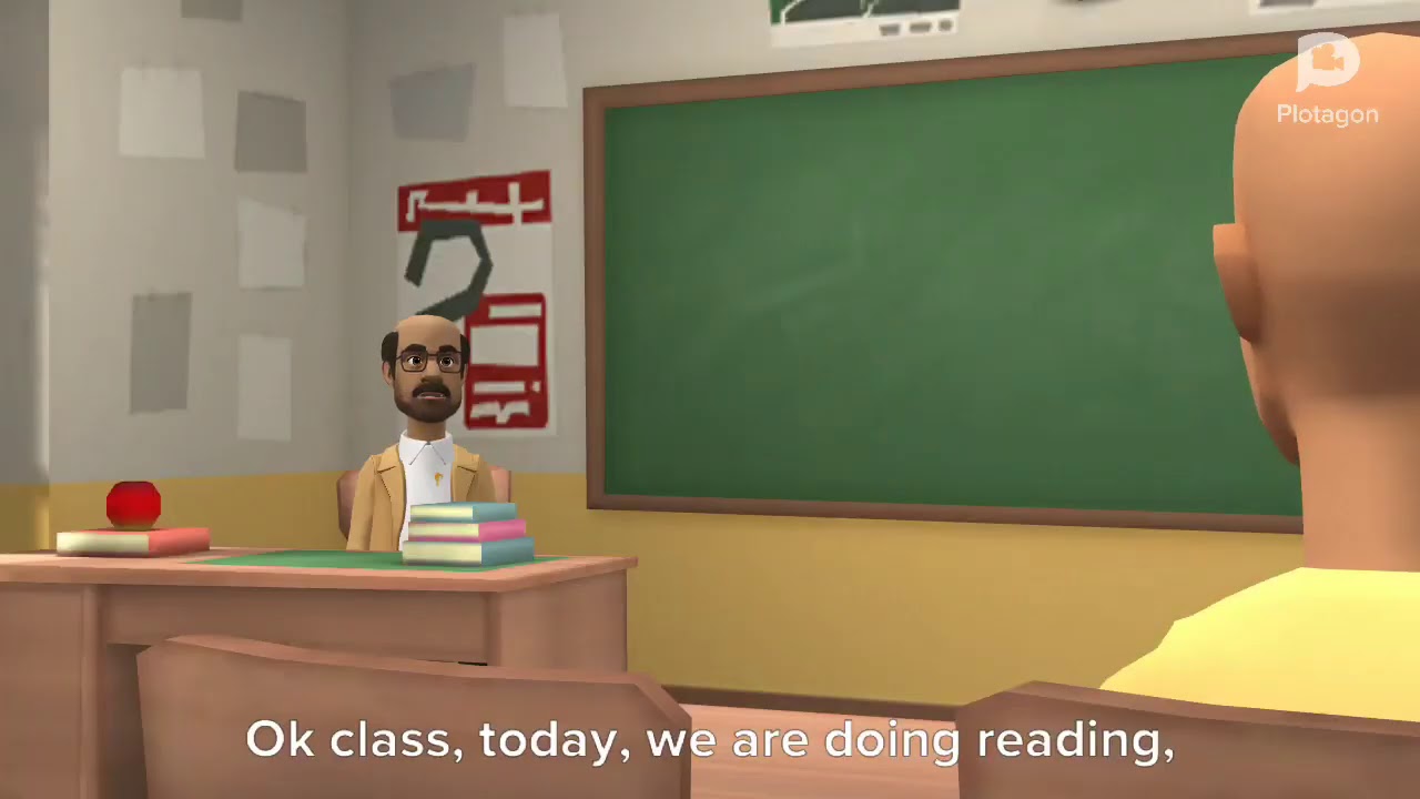 Caillou burp farts in class and gets grounded - YouTube