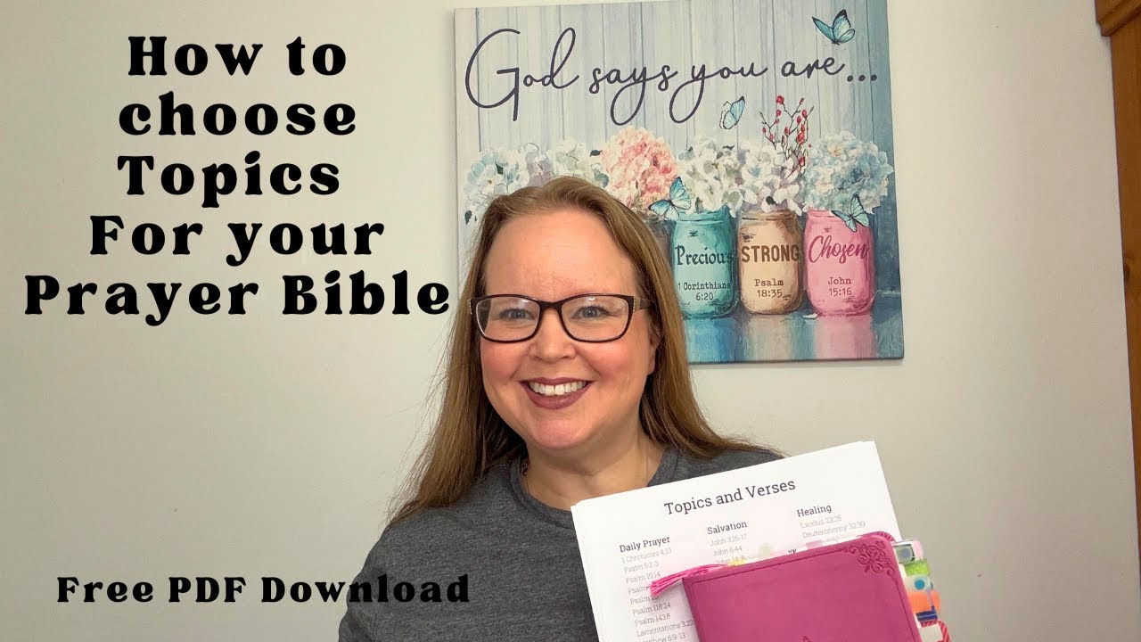 How to choose topics for your Prayer Bible | Tips to create a Prayer ...