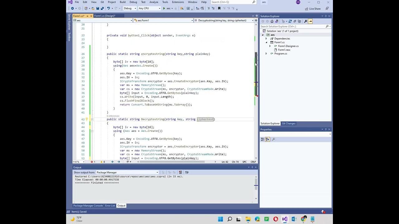 Advance Encryption Standard in C# - YouTube