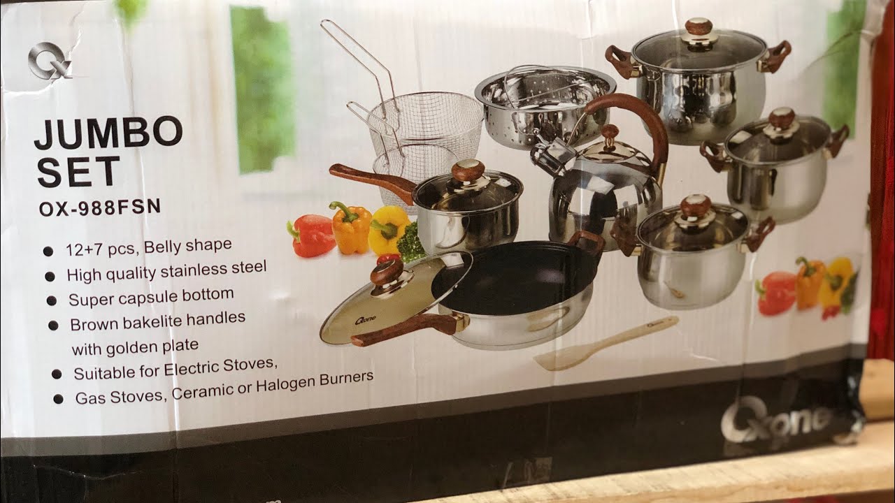 panci oxone satu set JUMBO SET OX -988FSN ada penanak nasi nya - YouTube