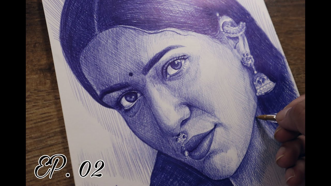 How to do cross hatching using pen episode 2 - YouTube