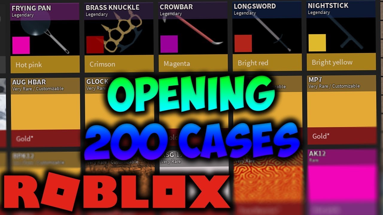 Phantom Forces - OPENING 200 CASES + GETTING ALL NEW KNIVES - YouTube